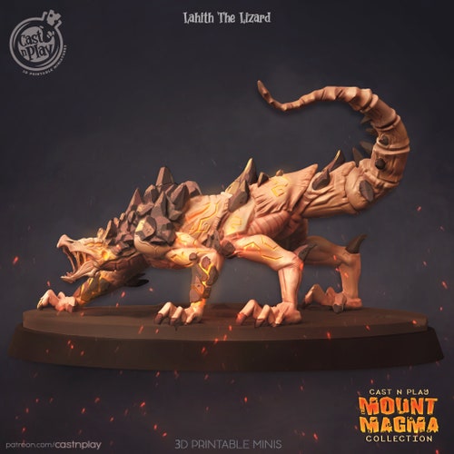 Fire Lizards Lahith the Lizard 28mm Miniatures for - Etsy