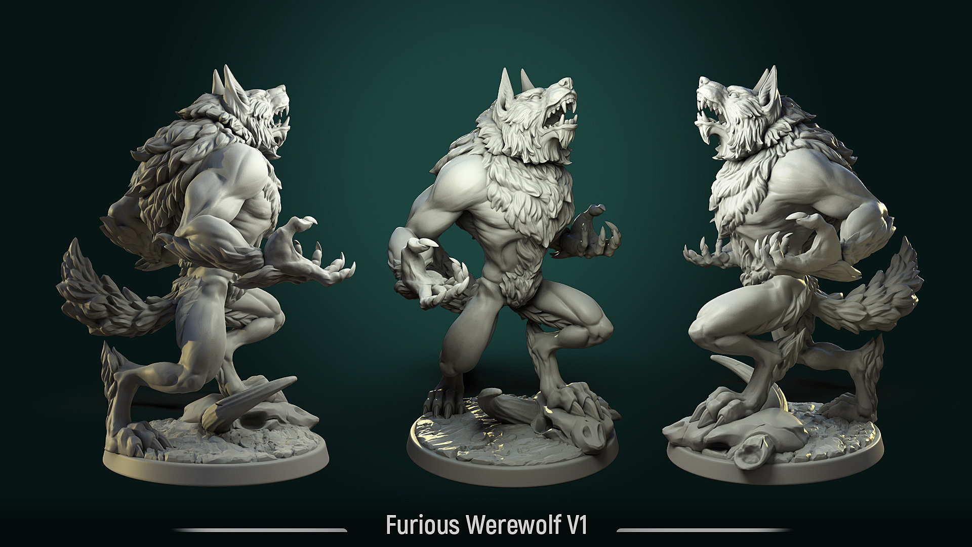 Furious Werewolf Dnd Monster Tabletop Gaming 28mm - Etsy