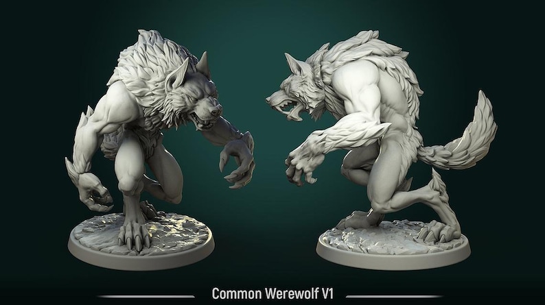 Common Werewolf DnD Monster Dungeons and Dragons 28mm | Etsy