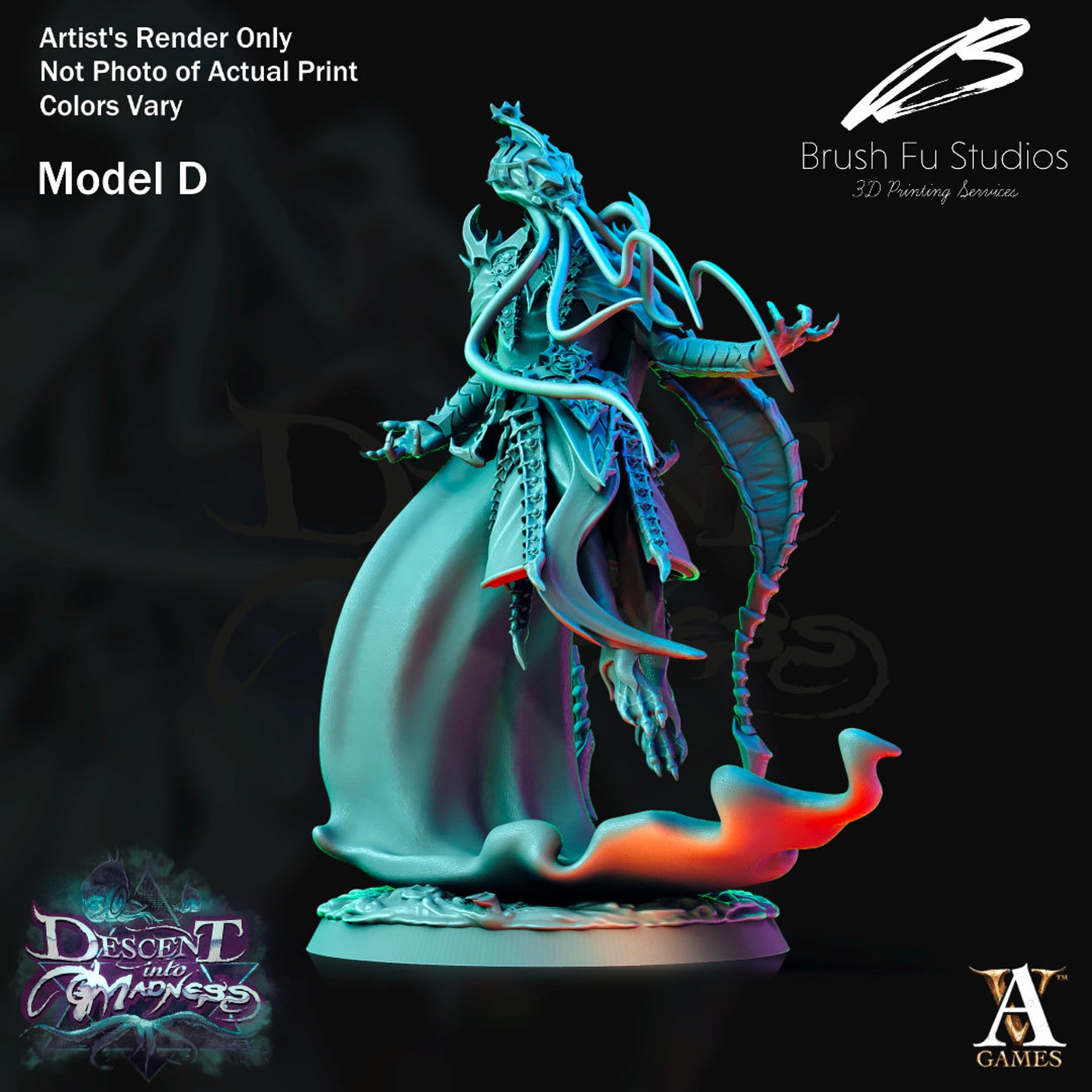 Mindflayers Illithids Mind Flayer 28mm 3d Printed Mini - Etsy