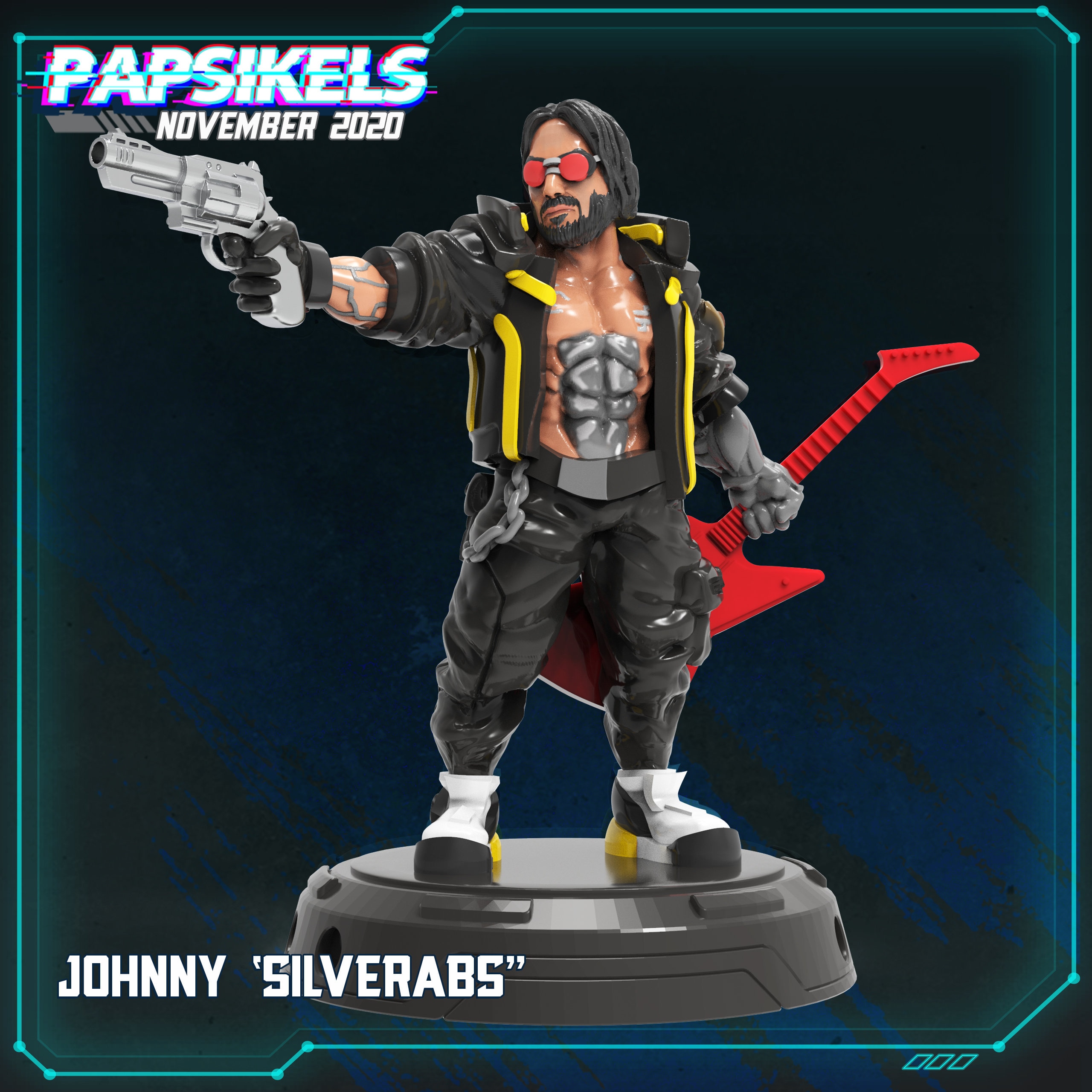 Cyberpunk NPC - Johnny Silverabs - 28mm Miniatures for Tabletop Gaming ...