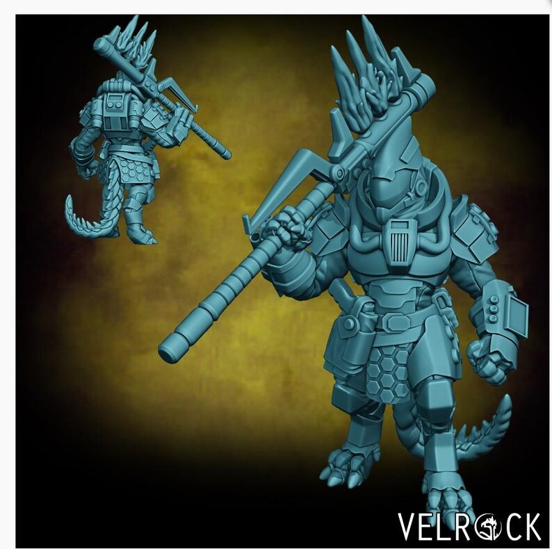 Saurian Mercenary Grunts Male - 28mm | 32mmminiatures for Tabletop ...