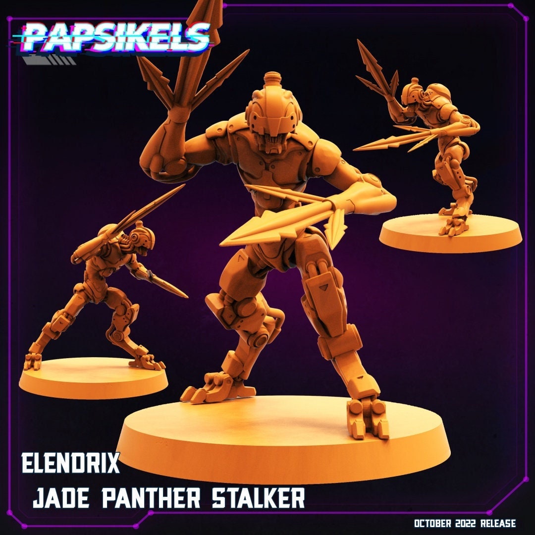 Jade Panther Stalker - Alien - Space Monster - 28mm Miniature ...