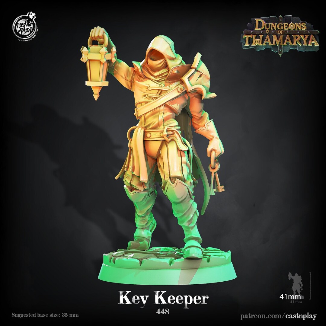 Prison Dungeon Guard - Key Keeper - Dungeons of Thamarya - 3d 28mm ...