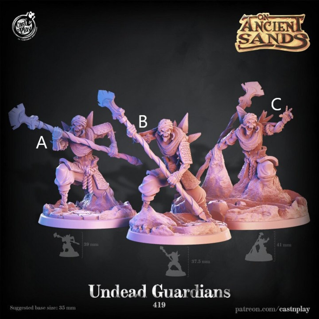 Undead Guardians - 28mm - 32mm Miniatures for Dungeons and Dragons (dnd ...