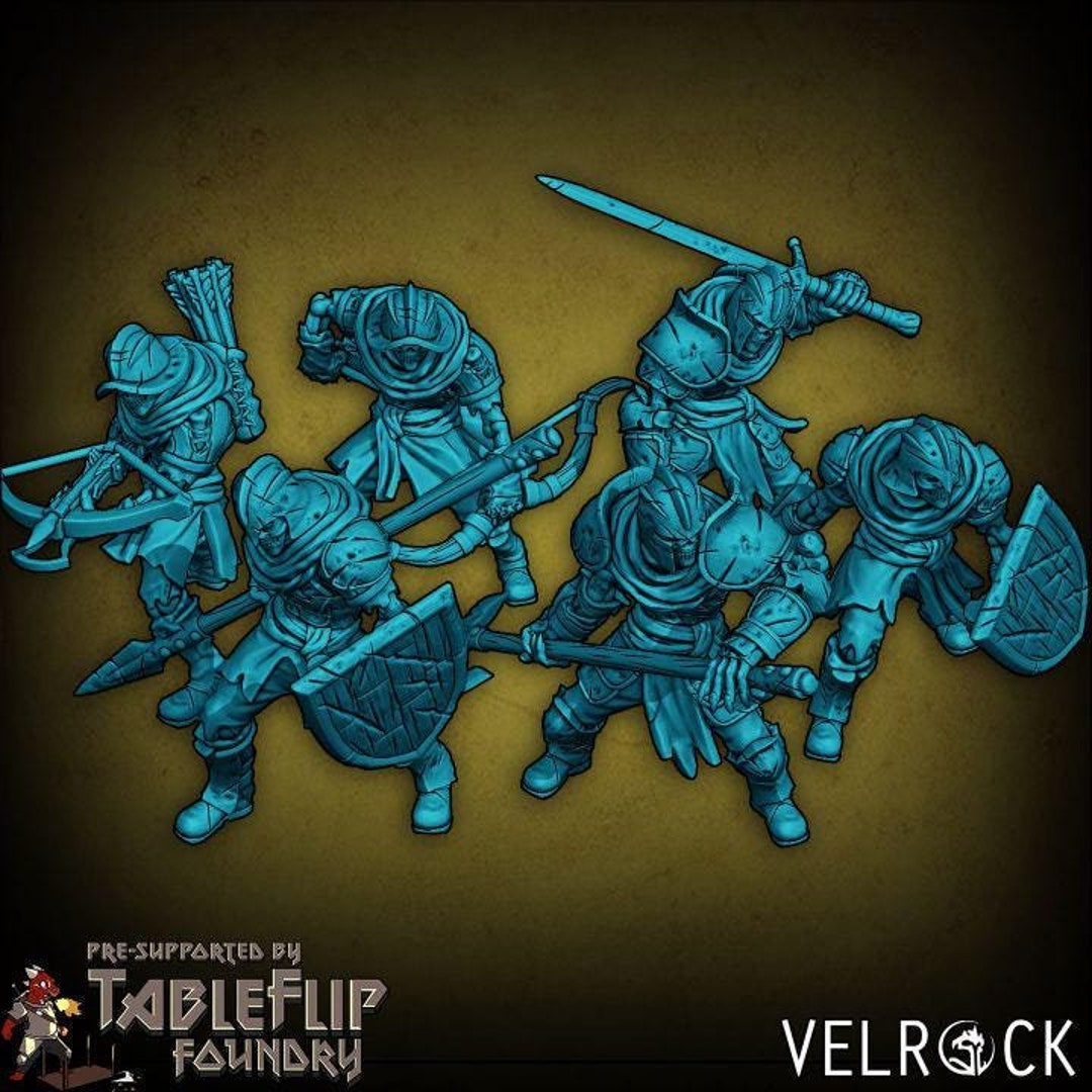 Undead Militia Pack - Skeleton Monster - 3d Printed 28mm | 32mm ...