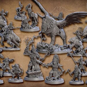 COMPLETE SET Gnomes of Golemmar - All Gnomes Heros and Terrain - 28mm ...