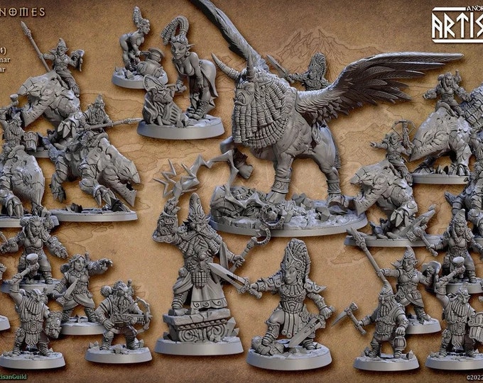 COMPLETE SET Gnomes of Golemmar All Gnomes Heros and Terrain - Etsy