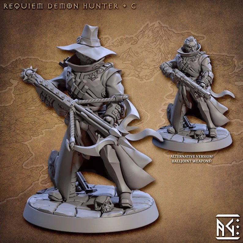 Requiem Demon Hunters - 28mm | 32mm Miniatures for Tabletop Gaming (dnd ...