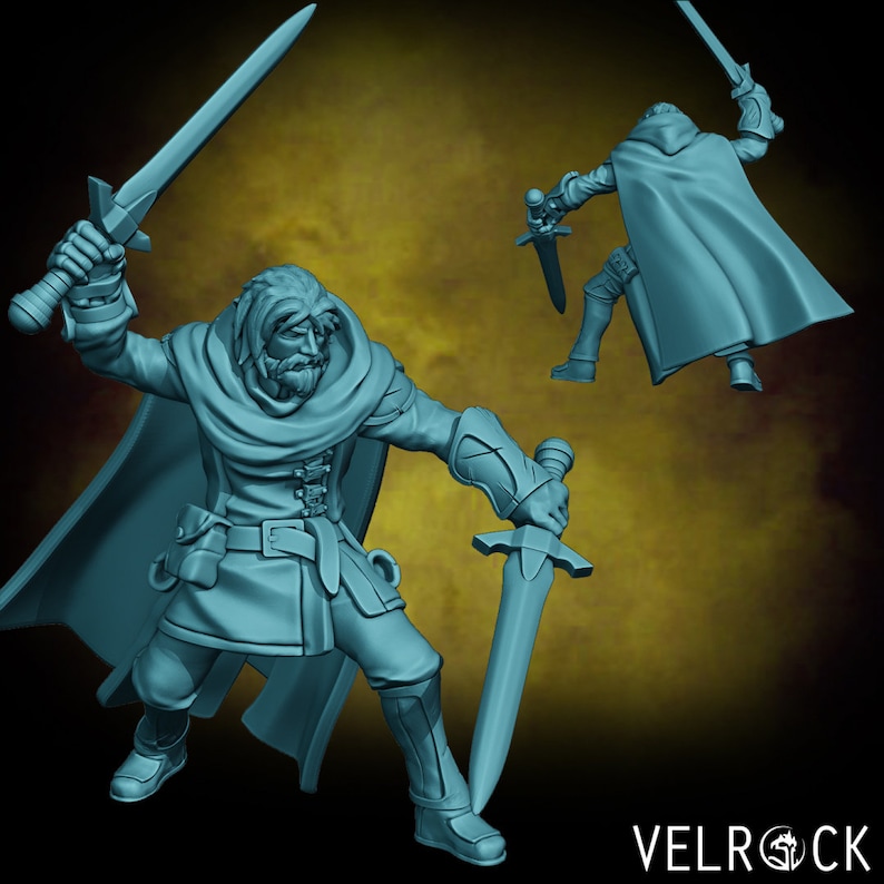 Male Rugged Half Elf Ranger With Assorted Weapons Hero RPG - Etsy