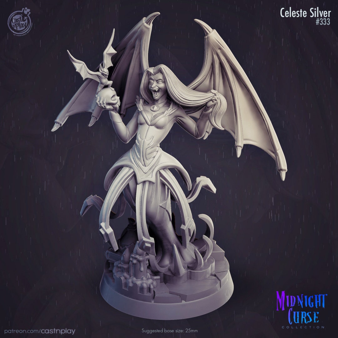 Celeste Silver - Vampire Countess - Midnight Curse - 28mm Miniatures ...