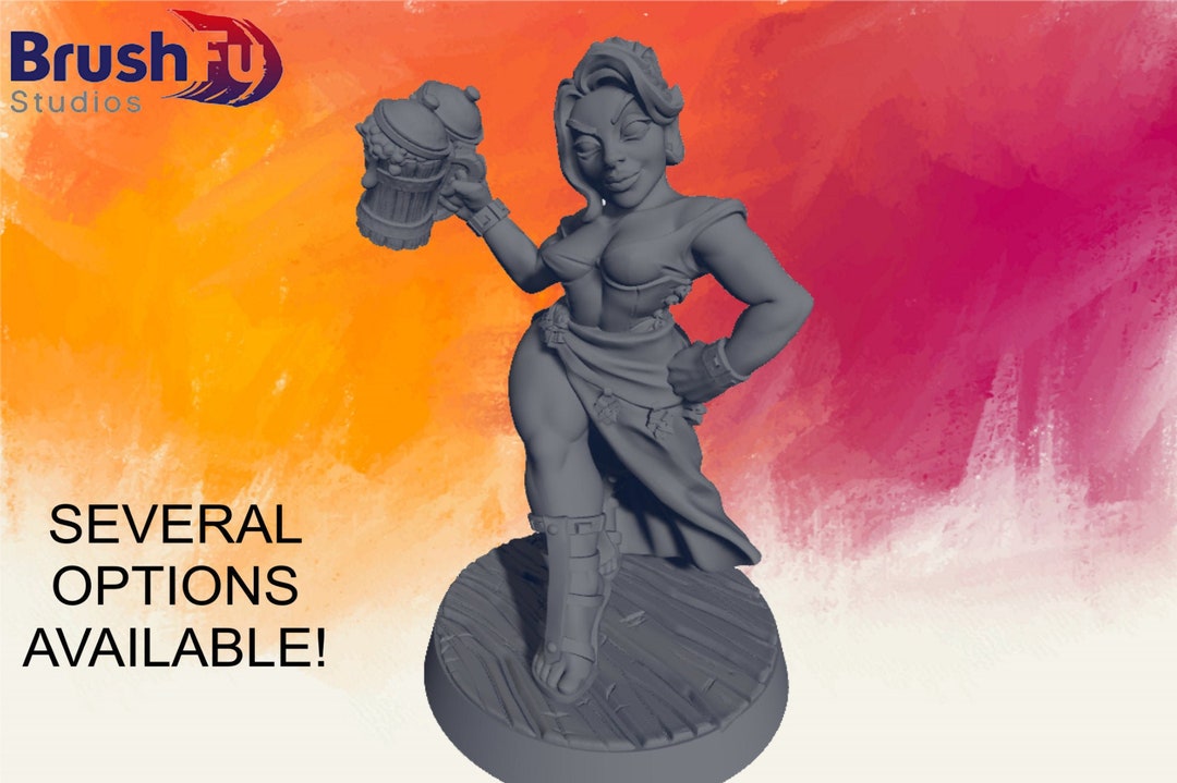 Dwarf Pinup - Bar Maid Fraia Beauty (with Skirt or Skimpy) - Miniatures ...