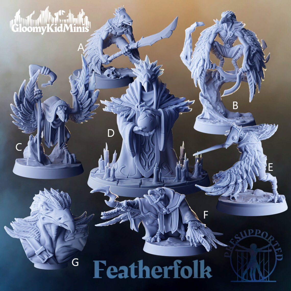 Aarakocra - Featherfolk - Flying - Birdman - NPC - 28mm | 32mm ...