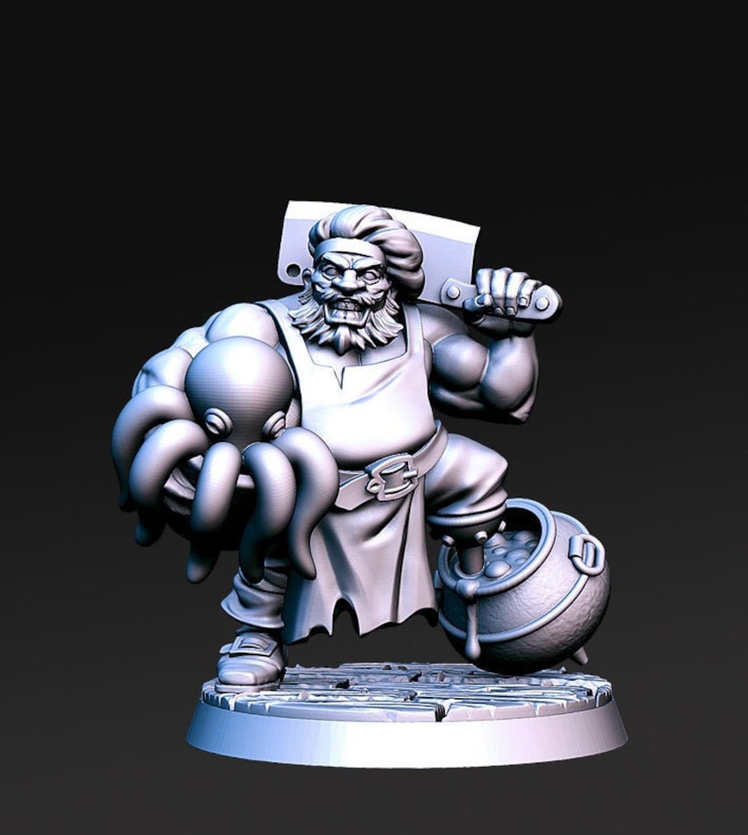 Badolff - Dwarf Chef - 32mm - 28mm Miniatures for Tabletop Gaming (dnd ...