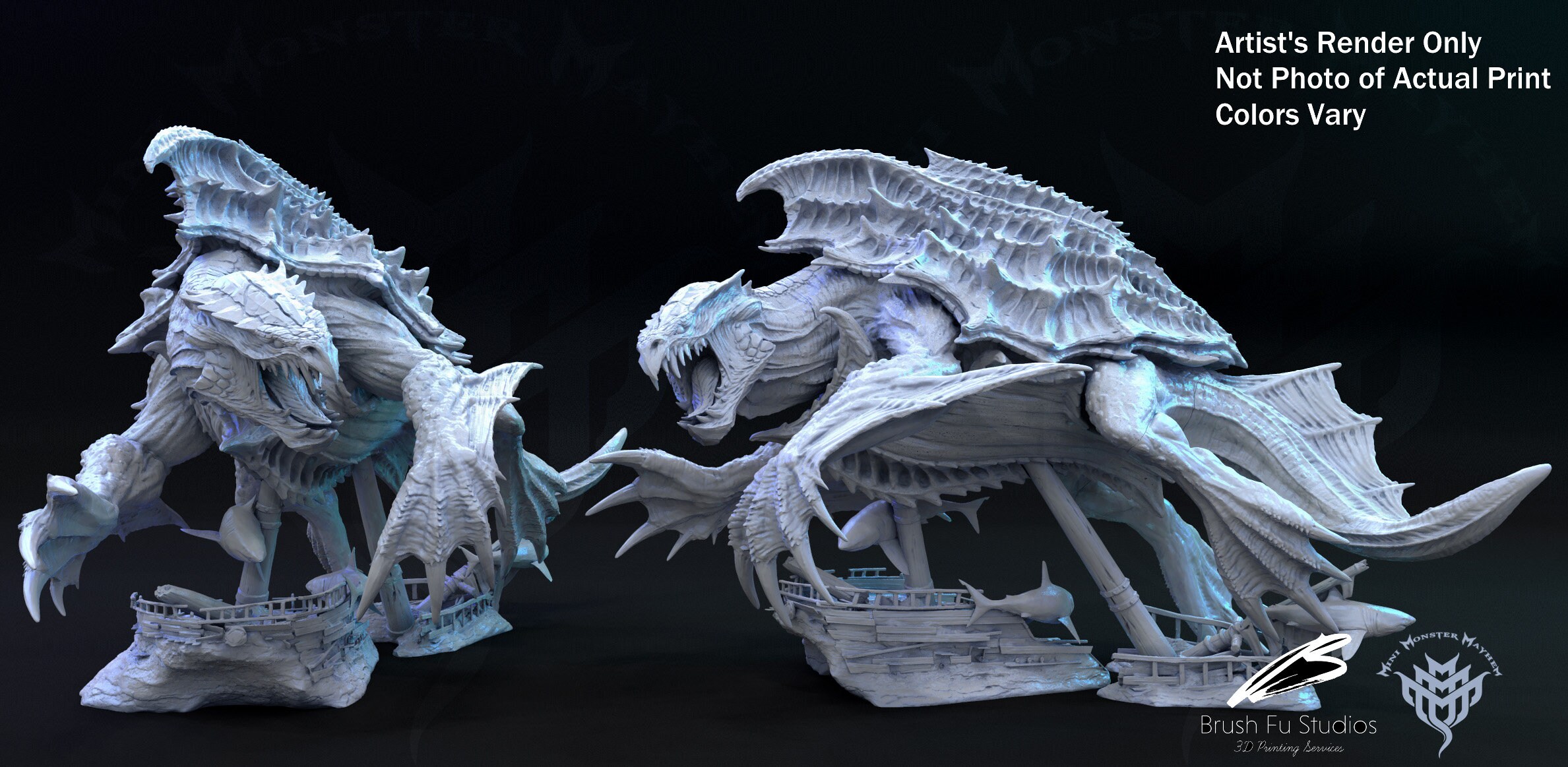 Depth Dragon - Massive Turtle Dragon - 28mm Miniatures for Tabletop ...