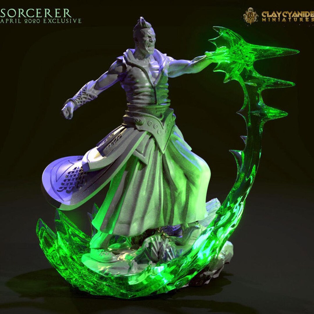 Sorcerer - Male - Dungeons and Dragons Miniatures (dnd, D&D, Tabletop ...