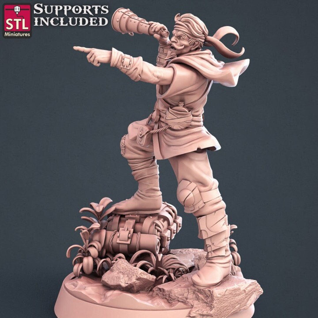 Explorer A - Adventurer Guide - NPC Hero - 28 - 32mm Miniatures for ...