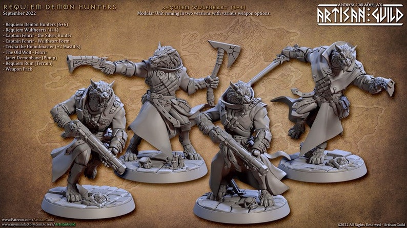 Requiem Wulfheart - Werewolf Demon Hunters - Wolf Pack - 28mm | 32mm ...