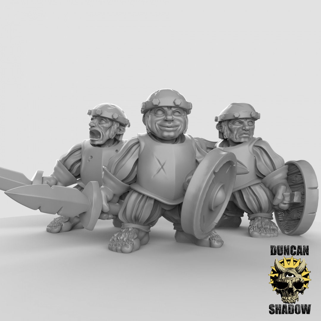 Halfling With Sword and Shield - 28mm - 32mm Miniatures for Tabletop ...