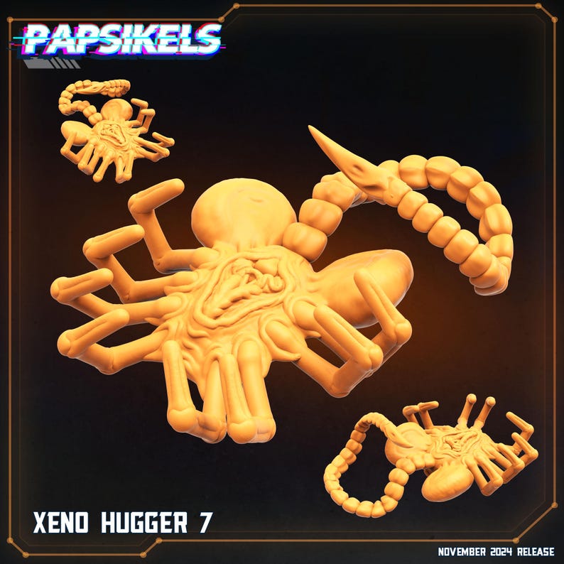 Xeno Hugger Alien Vs. Human Facehuggers - 28mm Miniatures for Tabletop ...