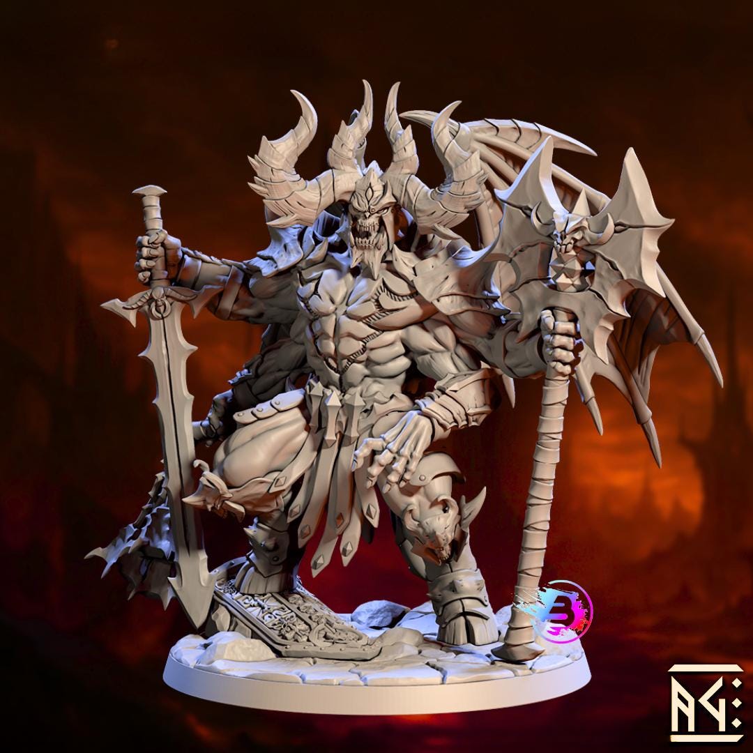 Moloch Scourge of Inferno - Demon King 50mm Base - Infernal Legion ...