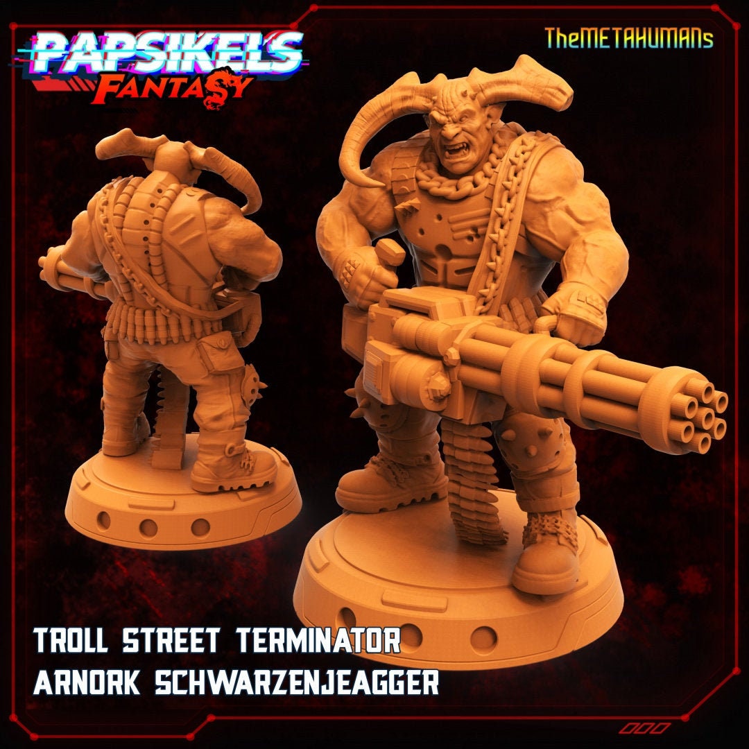 Street Troll Terminator - Arnork - 28mm 32mm Miniatures for Tabletop ...