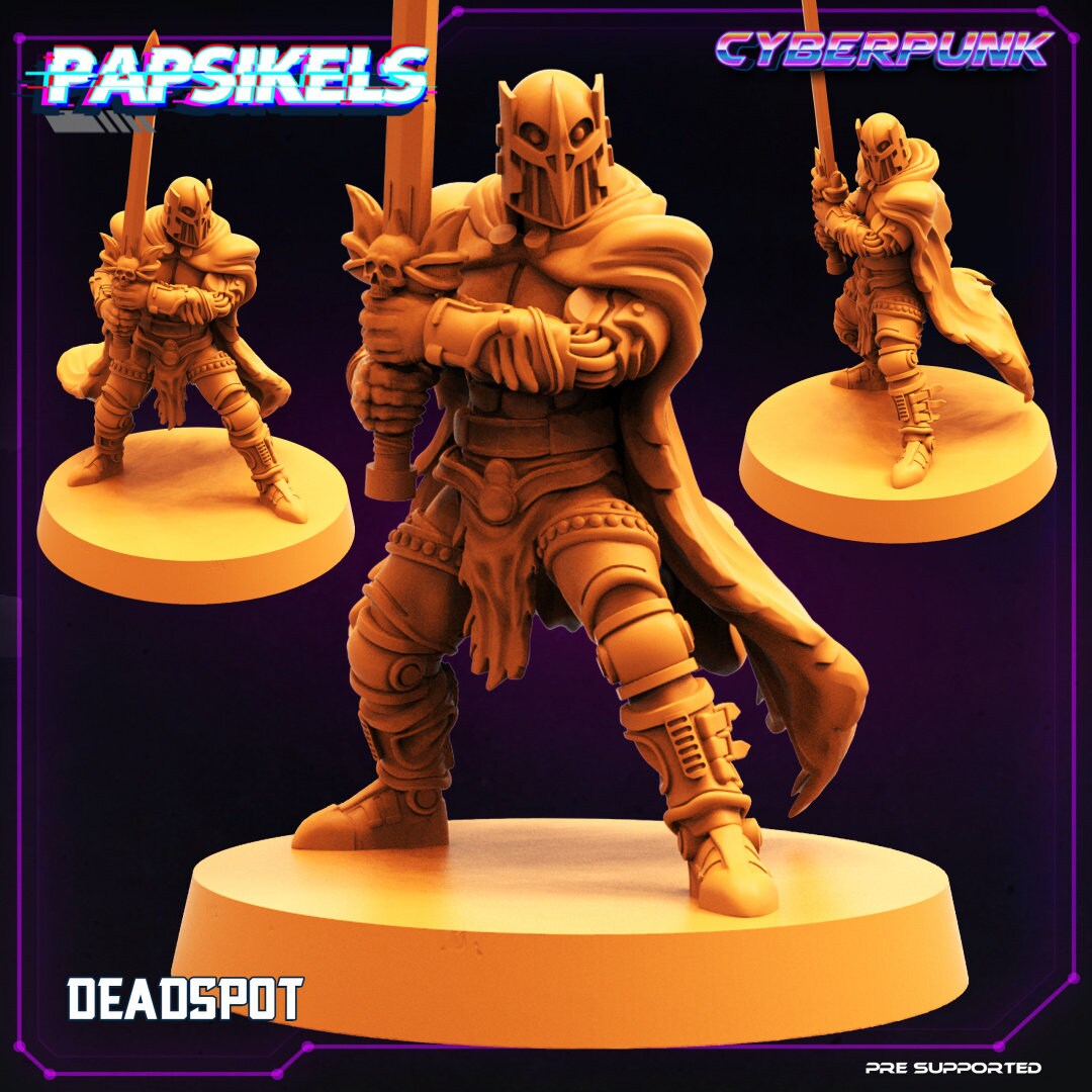 Cyberpunk - Evil Undead Death Knight - 28mm Miniatures for Tabletop ...