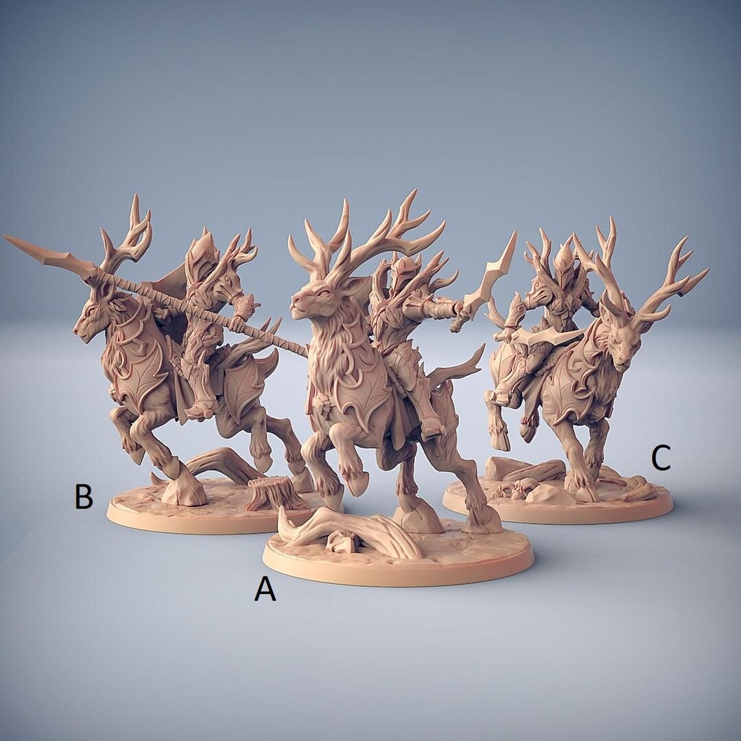 Sylvan Stag Riders WITH HELMET - Sylvan Knights - 3d Printed 28mm ...
