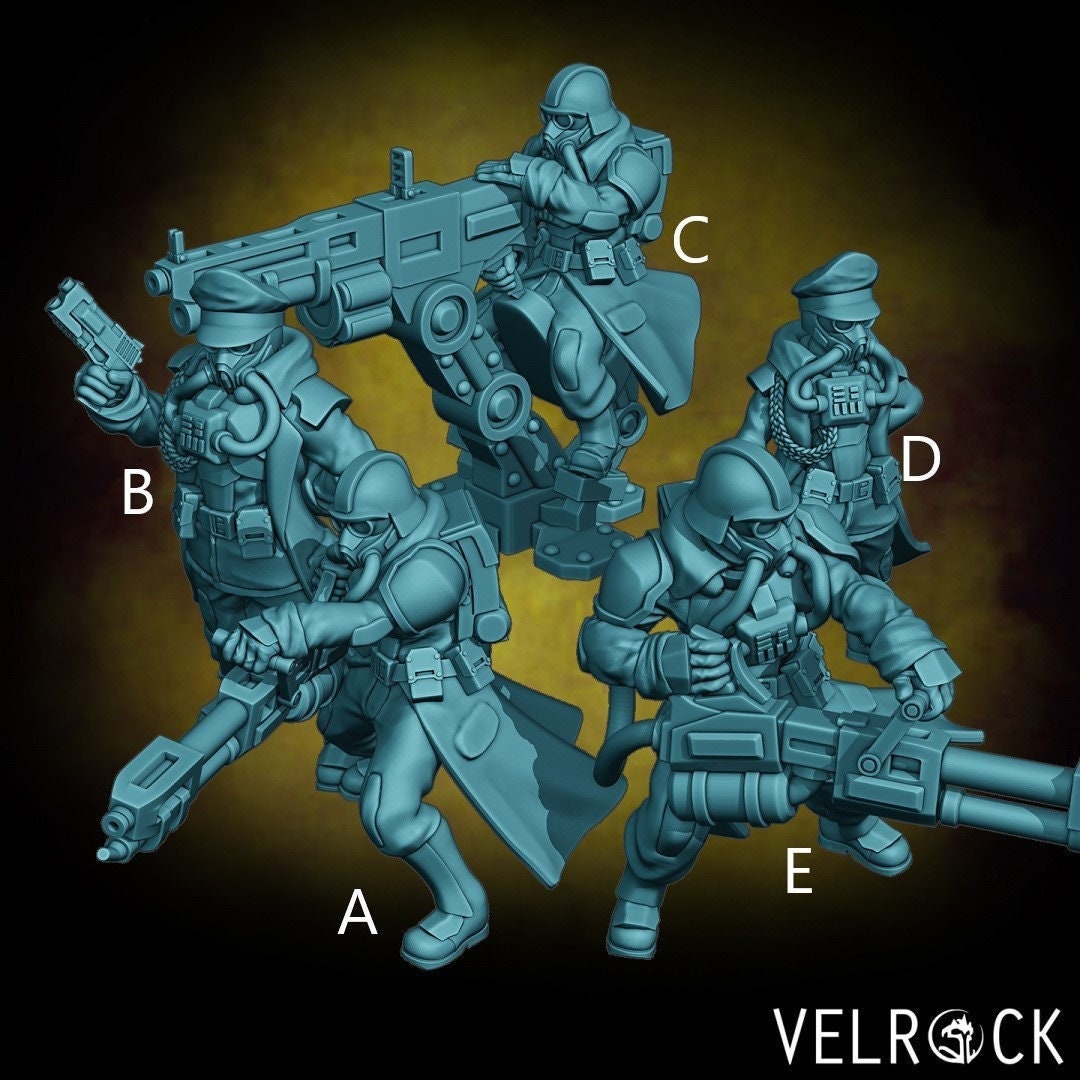 Tempest Guardsmen Trenchers 2 - Trooper - Gunman - Guard - 28mm ...