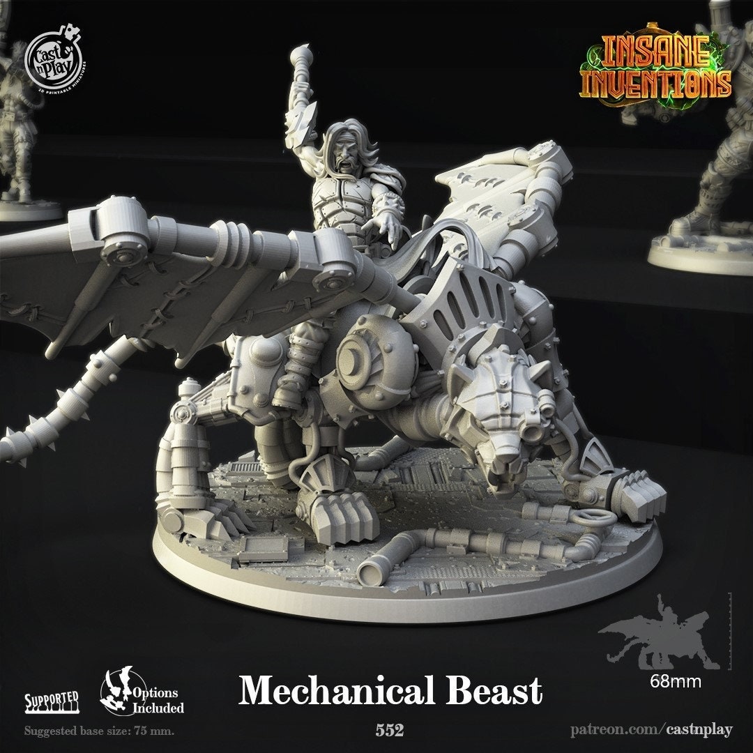 Mechanical Beast - Bionic Mount - Insane Inventions - 28mm | Miniatures ...