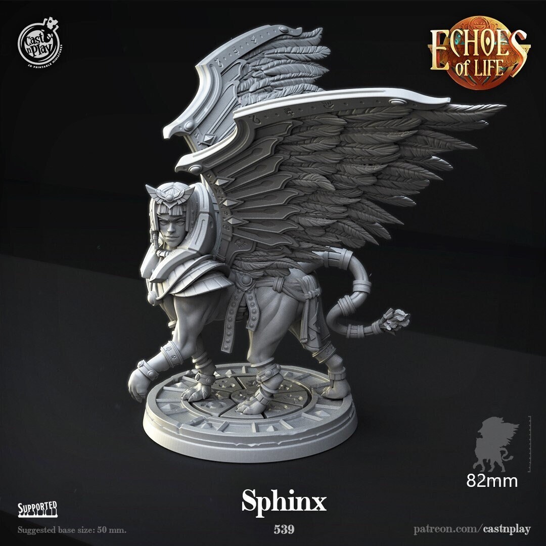 Sphinx - Egyptian Pyramid - Beast Undead Tomb - Echoes of Life - 28mm ...