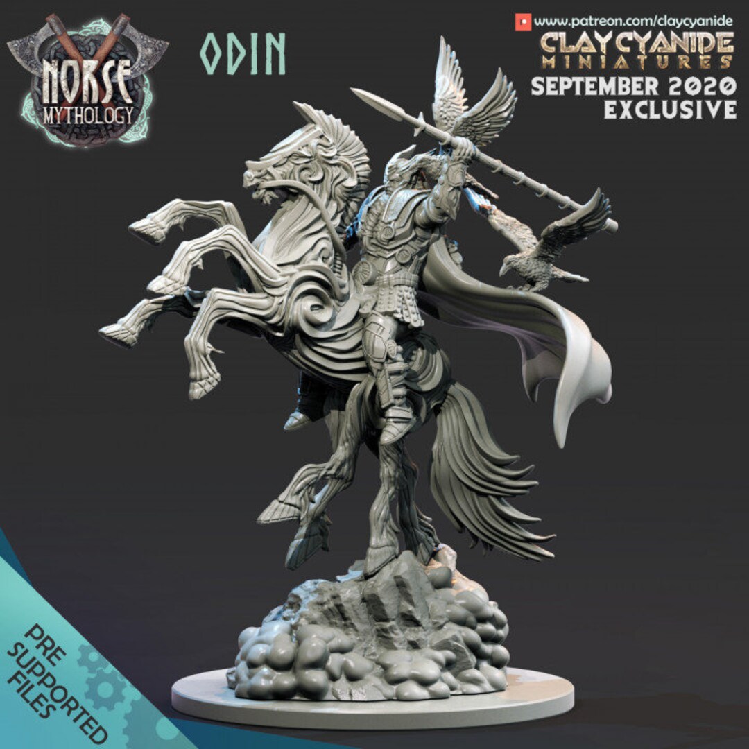 Odin - Norse Mythology - Viking - 28mm Dungeons and Dragons Miniatures ...