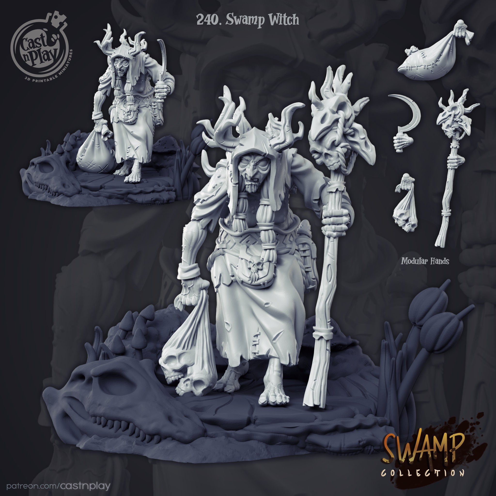 Swamp Hag / Swamp Witch 28mm Miniatures for Tabletop Gaming - Etsy