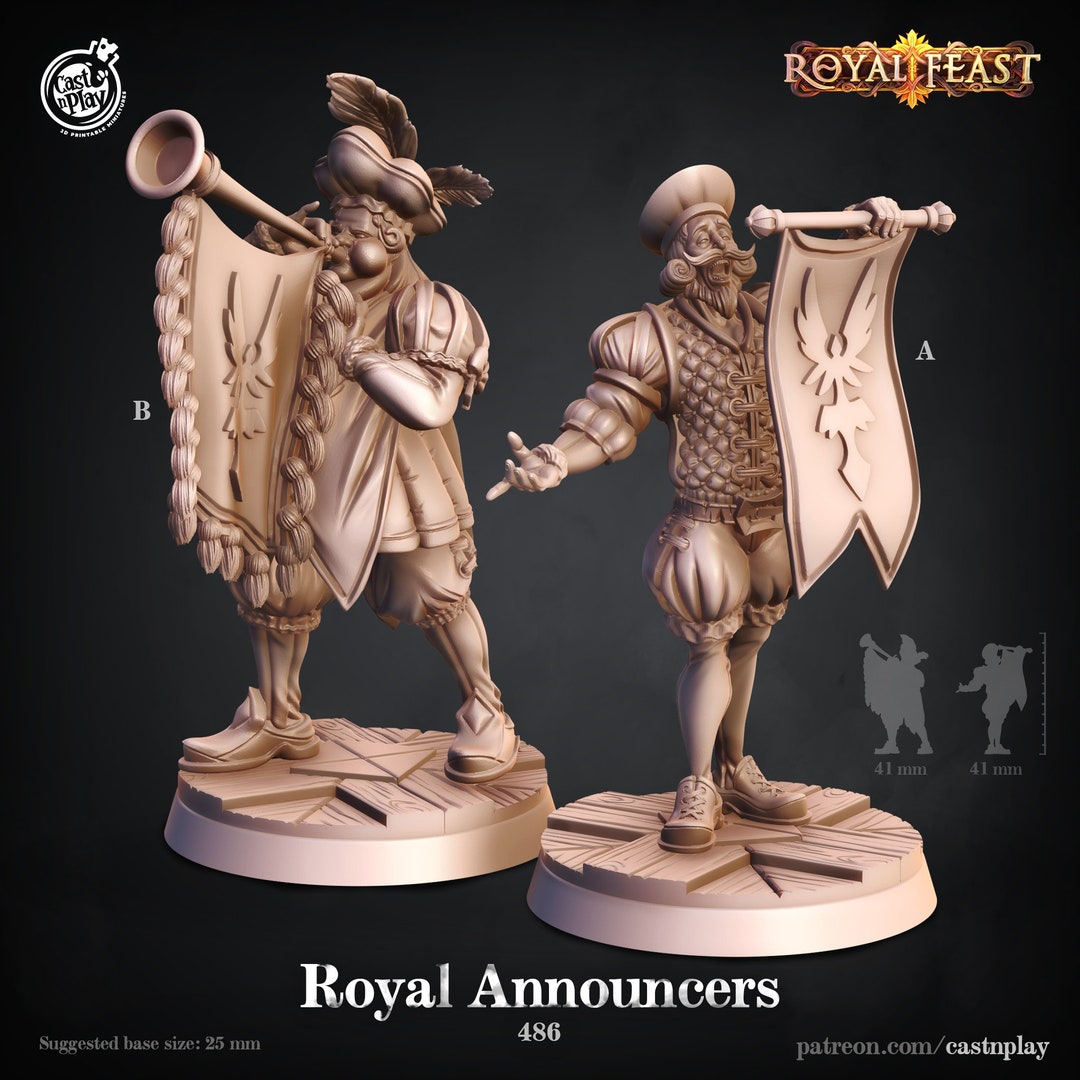 Royal Announcers - Castle - Workers NPC - Royalty - Royal Feast - 28mm ...