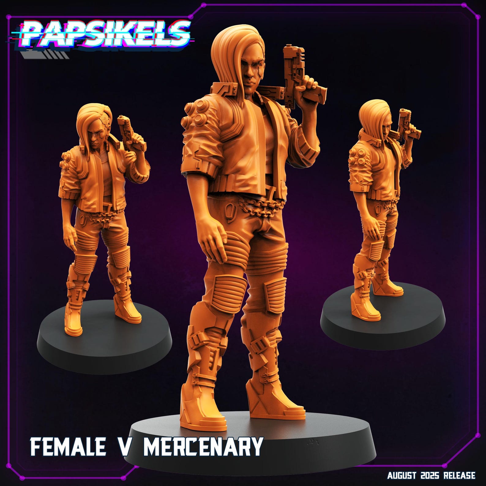 V Mercenary Team - Scifi Hero Set - 3d Print 28mm Miniatures for ...