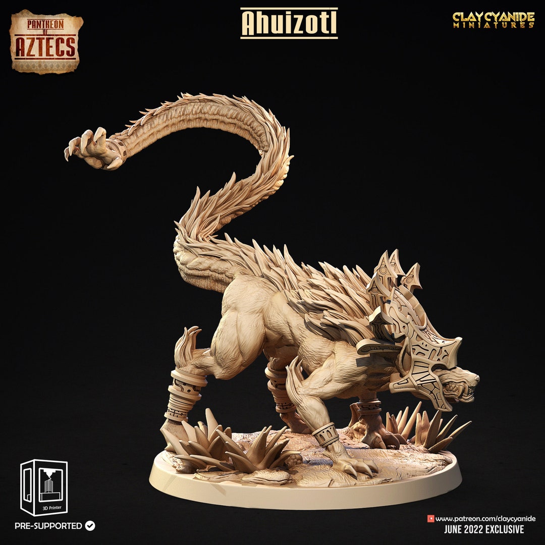 Ahuizotl - Armored Beast - Temple Monster - Pantheon of Aztecs - 28mm ...