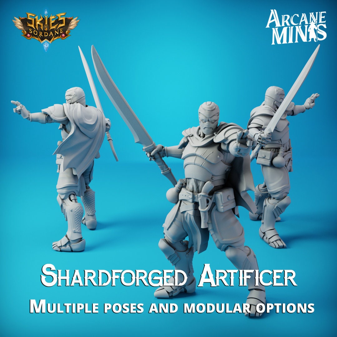 Shardforged Warforged Artificer 32mm 28mm Miniatures for Tabletop ...