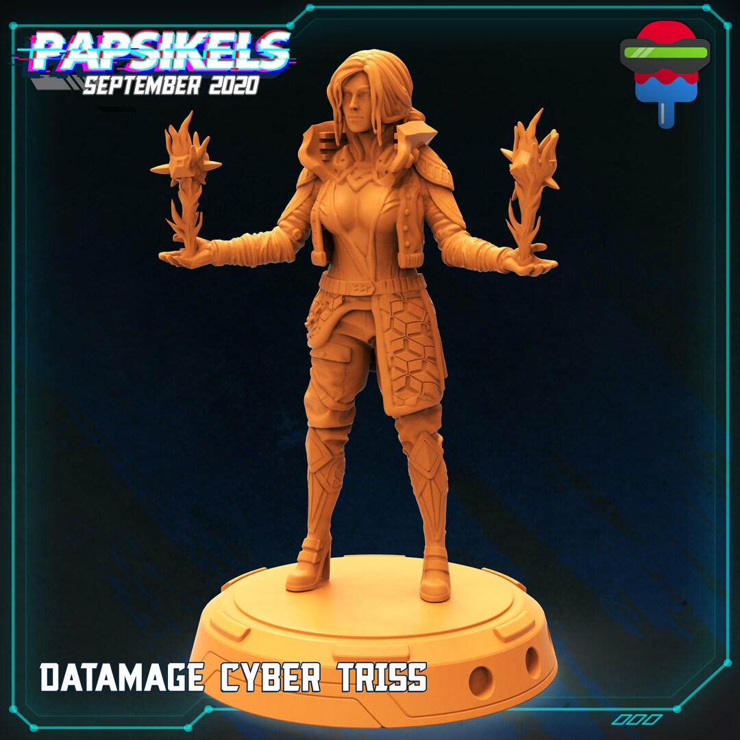 Cyberpunk Datamage - Cyber Triss - 28mm Miniatures for Tabletop Gaming ...