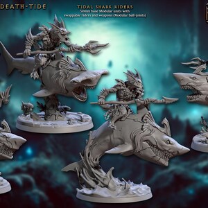 Tidal Shark Riders Unit I - Mirmidons Death-tide - 28mm | 32mm ...