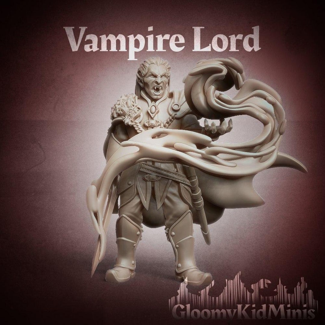 Vampire Lord - Dnd Villain - 28mm Miniatures for Tabletop Gaming (dnd ...