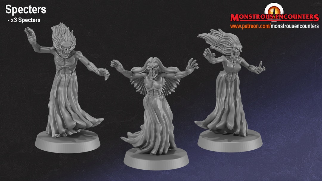 Undead Specter - Ghost/wraith - 28mm Tabletop Gaming Miniatures for ...