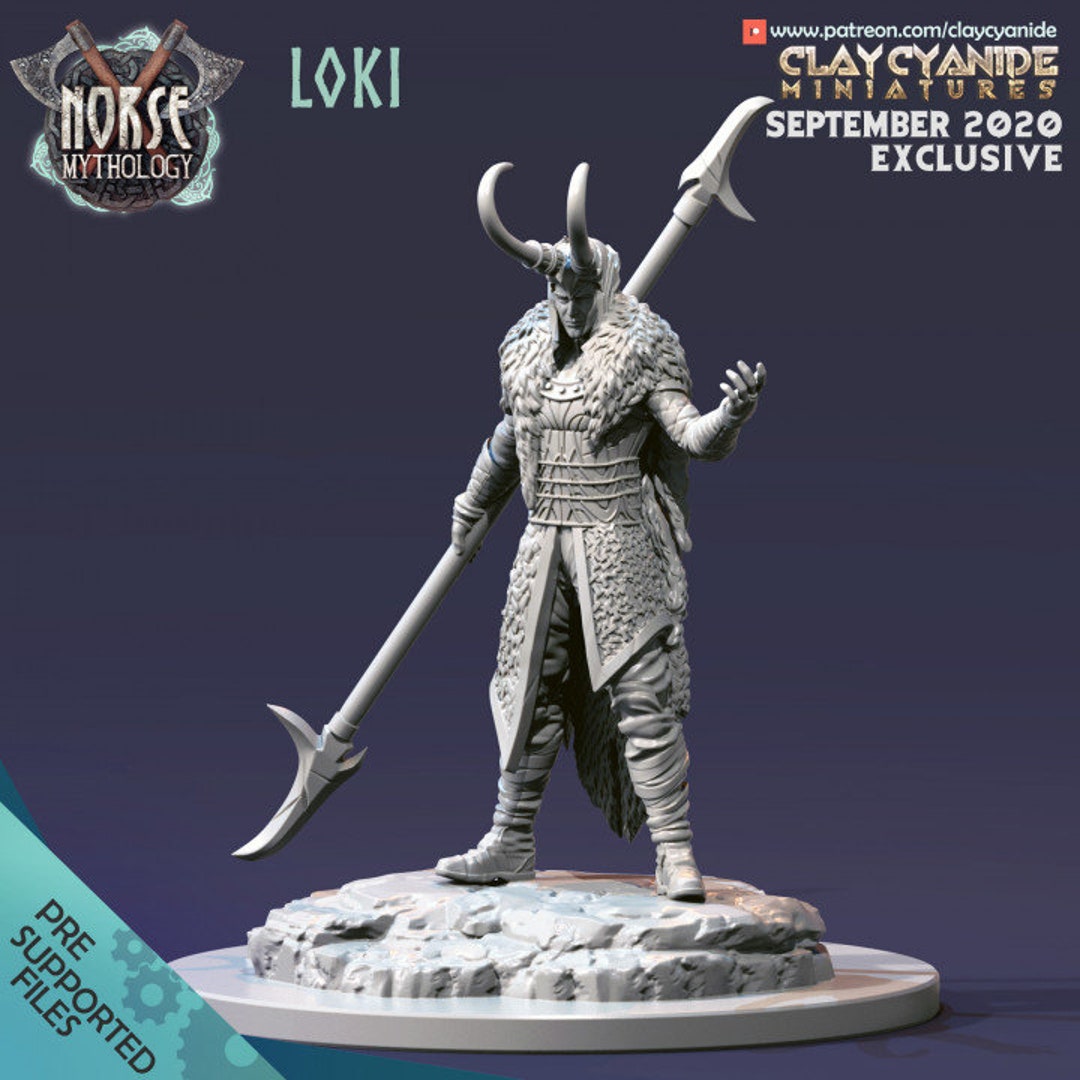 Loki - Norse Mythology - Viking - 28mm Dungeons and Dragons Miniatures ...