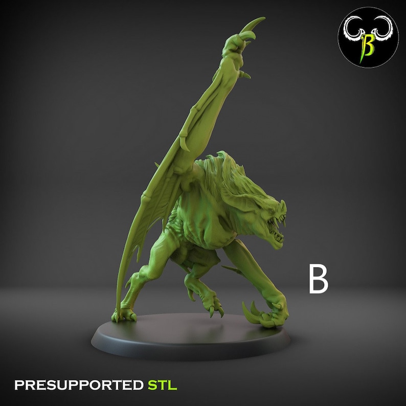 Feral Vampire - Dnd Monster - Varghulf - Undead Evil - 32mm | 28mm ...