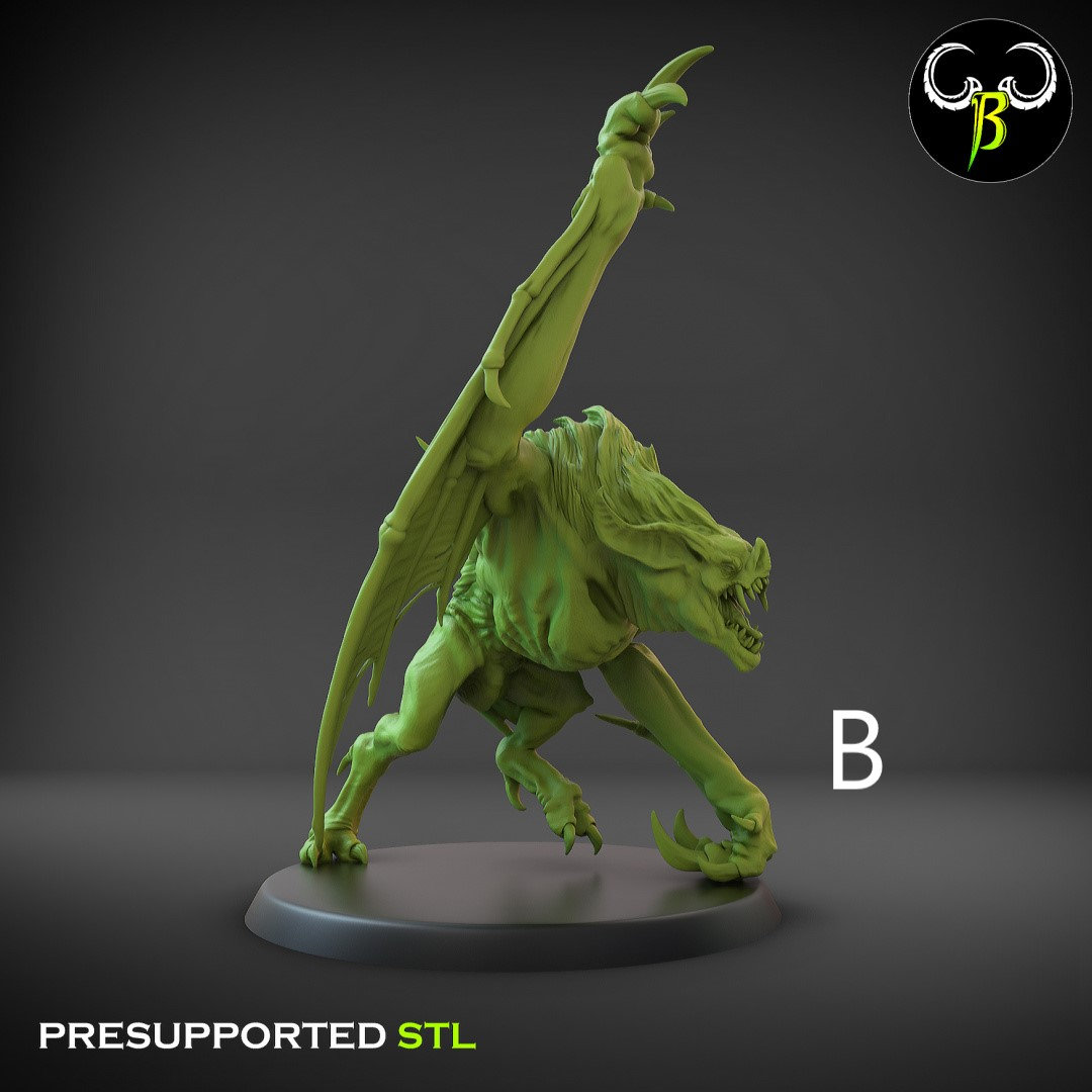 Feral Vampire - Dnd Monster - Varghulf - Undead Evil - 32mm | 28mm ...