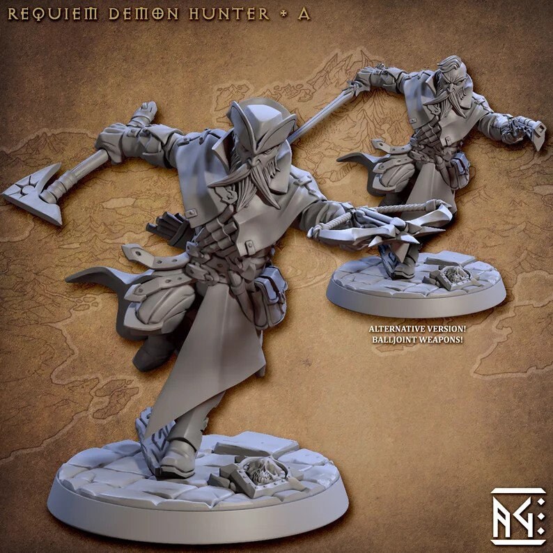 Requiem Demon Hunters - 28mm | 32mm Miniatures for Tabletop Gaming (dnd ...