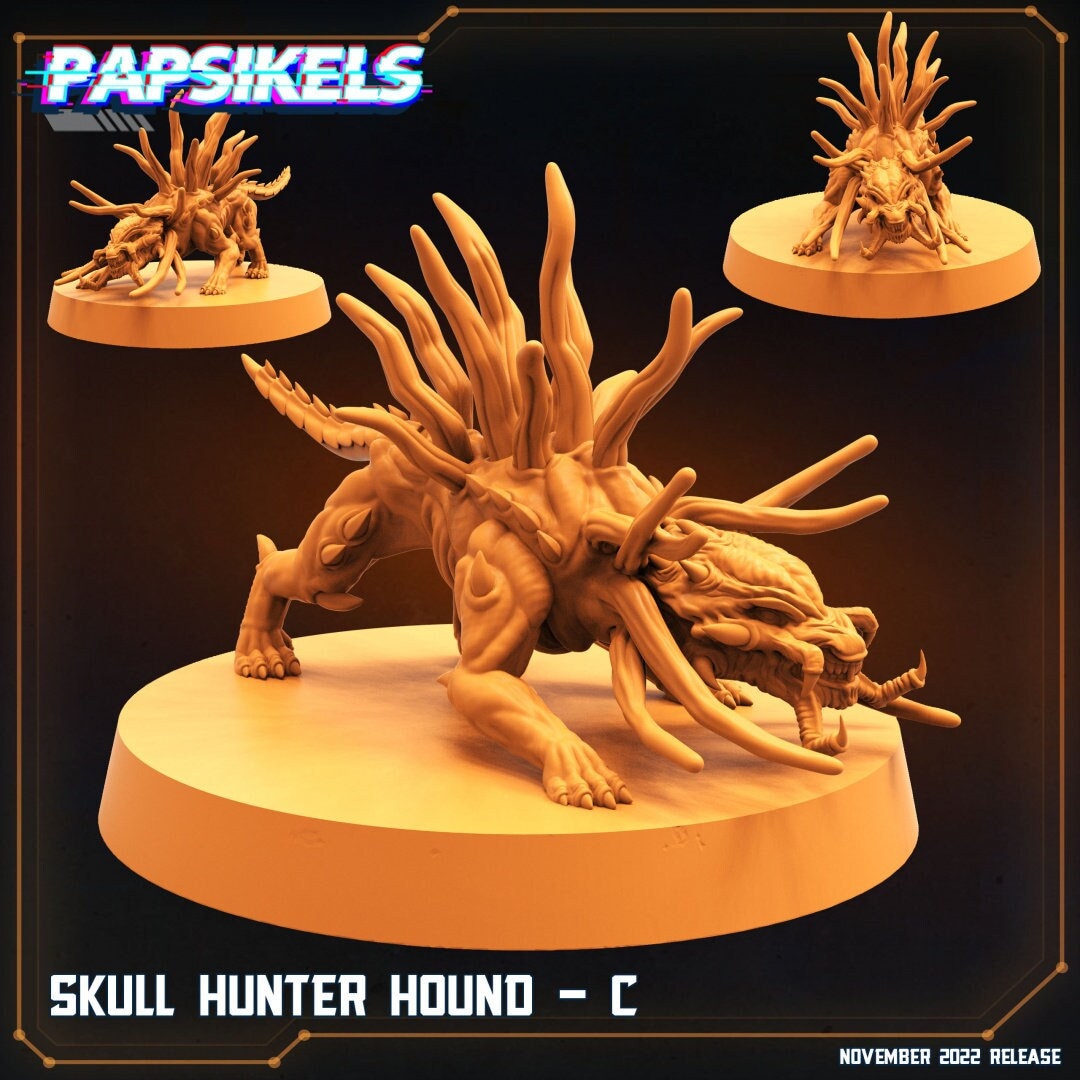 Skull Hunter Hound - Set- Scifi Aliens Vs Skull Hunters 2 | 28mm ...