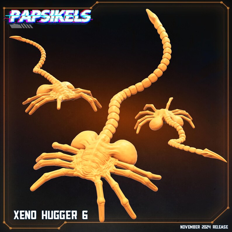 Xeno Hugger Alien Vs. Human Facehuggers - 28mm Miniatures for Tabletop ...