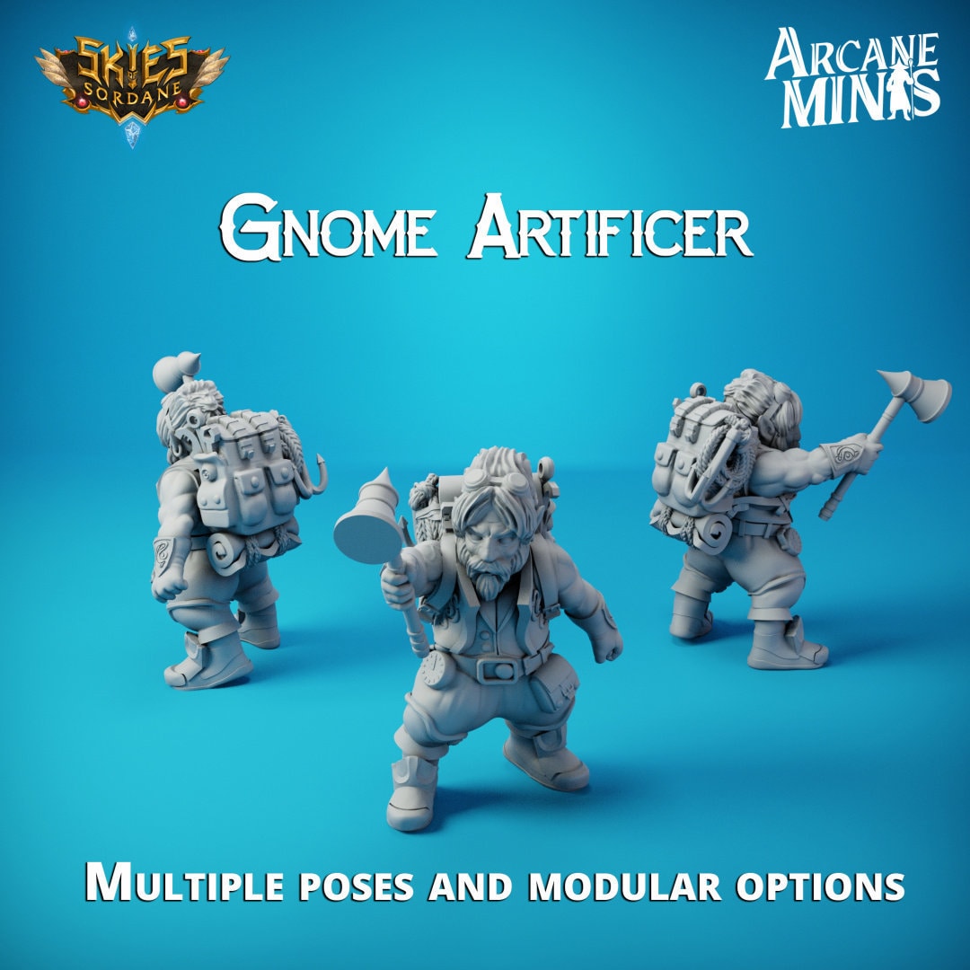 Gnome Artificer - Merchant Guild - 32mm - 28mm Miniatures for Tabletop ...