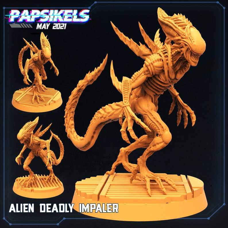 Alien Savage Scifi Monster 28mm Miniatures for Tabletop - Etsy