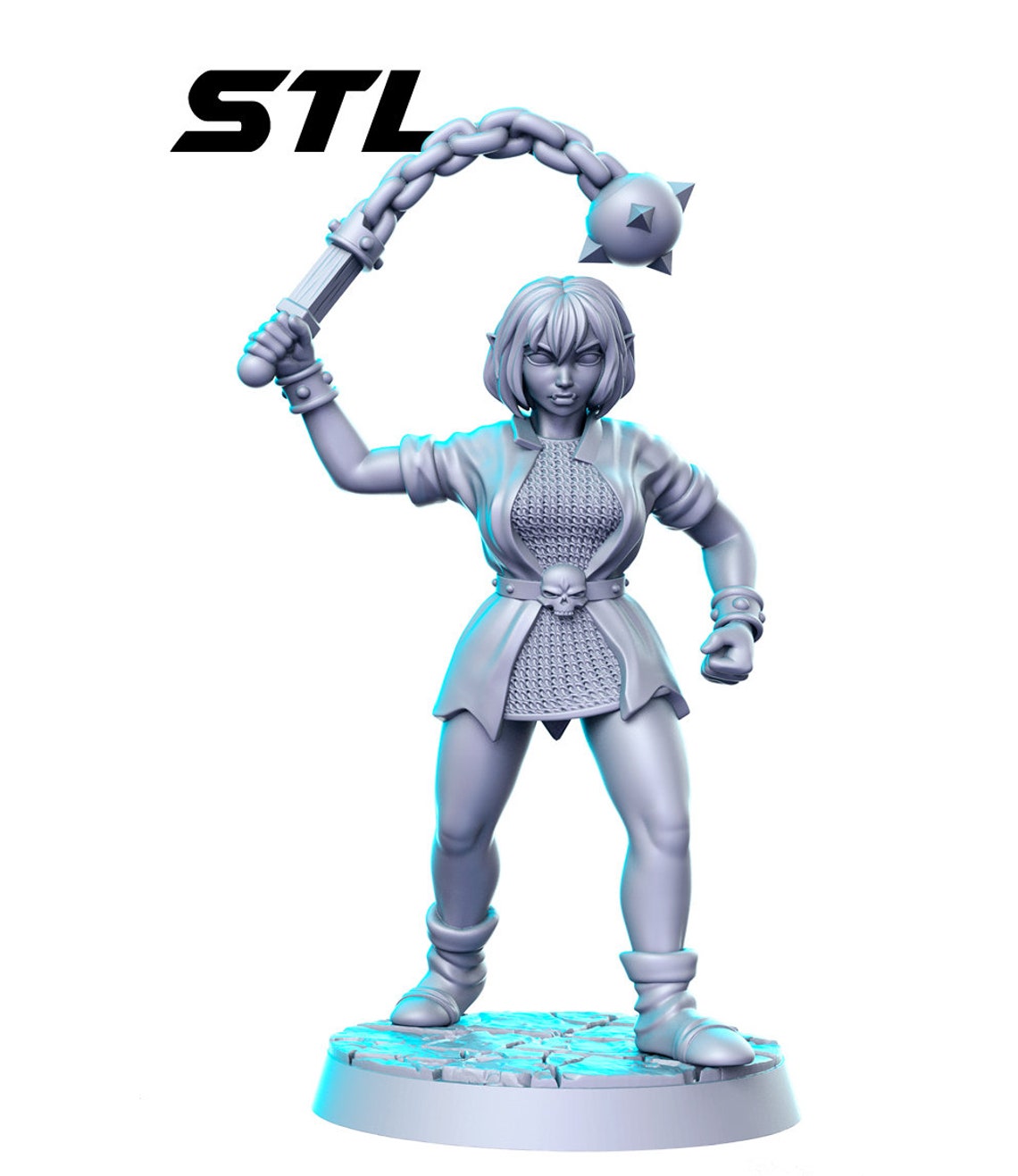 Heroine Quest - Orc Morning Star - Female Orc - Fantasy Mini | 28mm ...